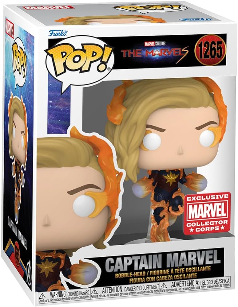 The Marvels Capitana Marvel Collector Exclusive Funko Pop Marvel ...
