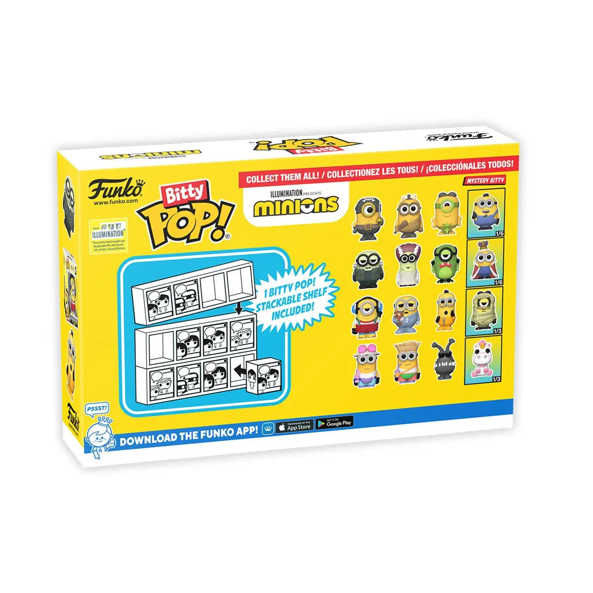 Minions Roller Skating Stuart Funko Bitty Pop! Mini-Figure 4-Pack ...