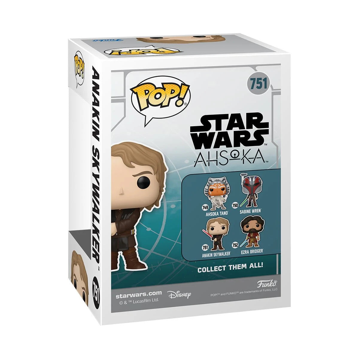 Star Wars: Ahsoka Anakin Skywalker con sable de luz rojo Funko Pop ...
