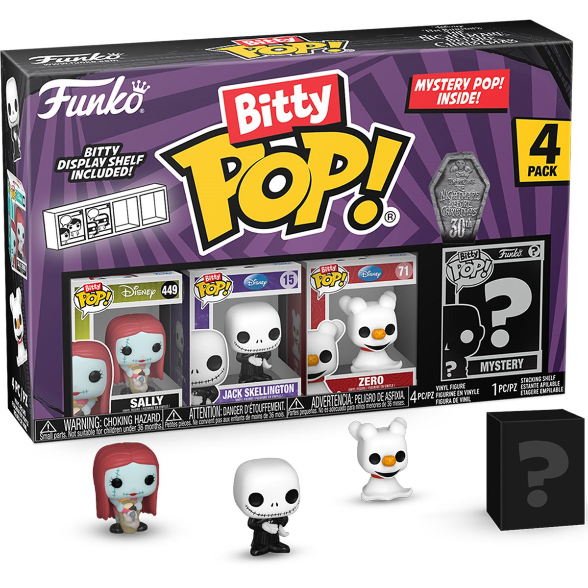 El extraño mundo de Jack: Sally Funko Bitty Pop! Mini-Figure 4-Pack ...