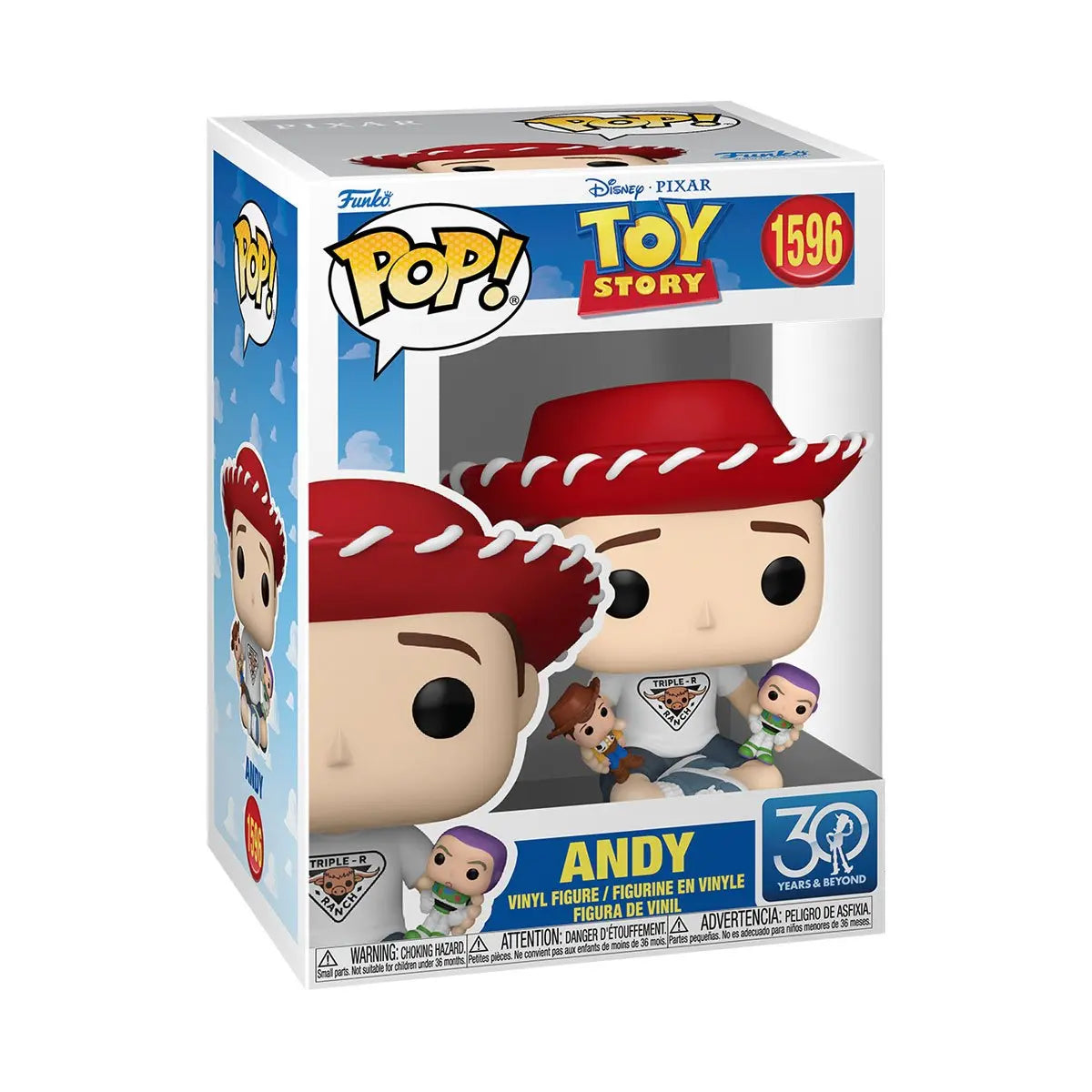 Funko Pop Toy Story 30º aniversario Andy con Buzz Lightyear y Woody ...